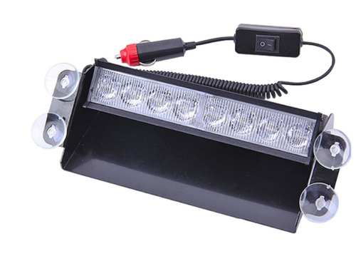 White Led Dashboard Strobe | Plugs Into Car Lighter