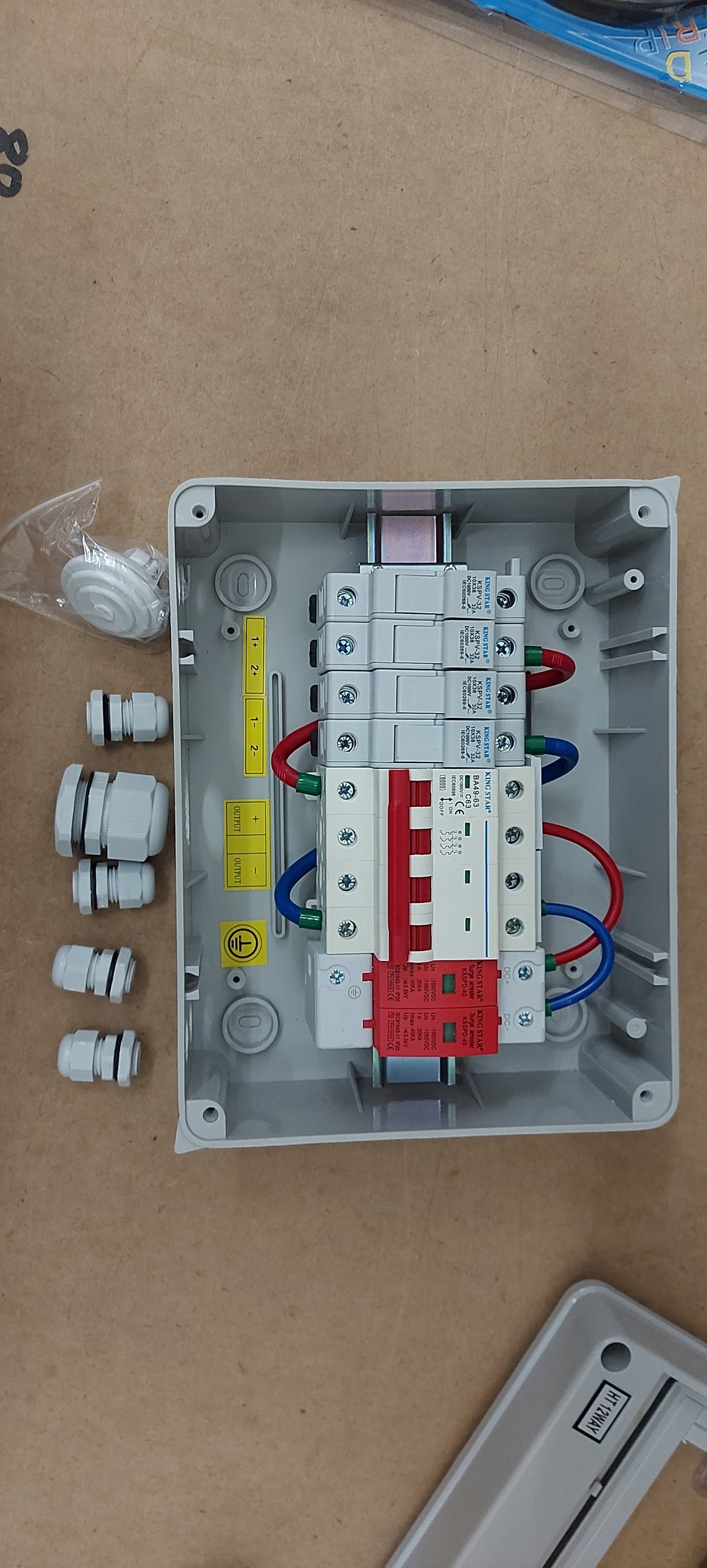 Combiner Box 2 String | Prewired with Surge Arrest & Fuses