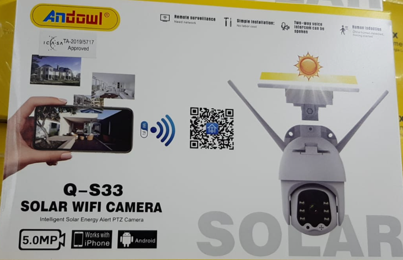 Andowl Q-S33 Solar Wifi Outdoor Smart IP PTZ Camera